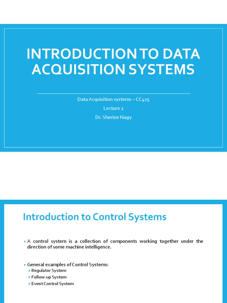Data Acquisition Introduction | PDF