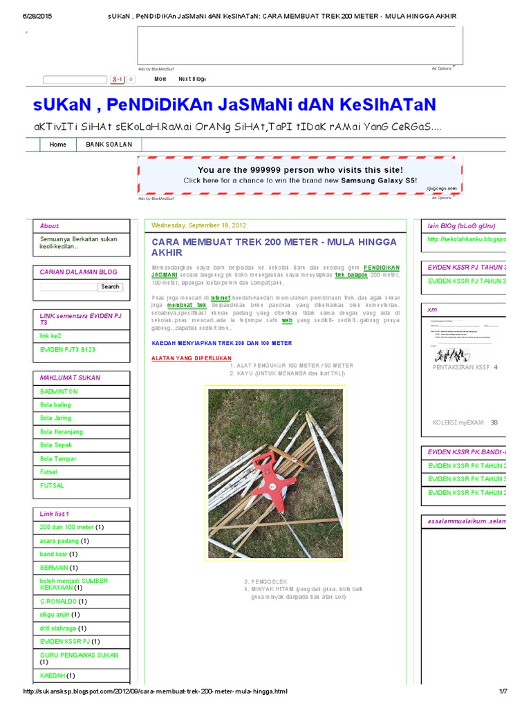 Cara Membuat Trek 200 Meter | PDF