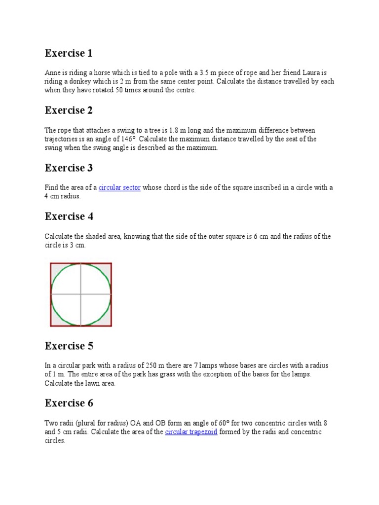 Analytic Geometry Circle Problems PDF Circle Area