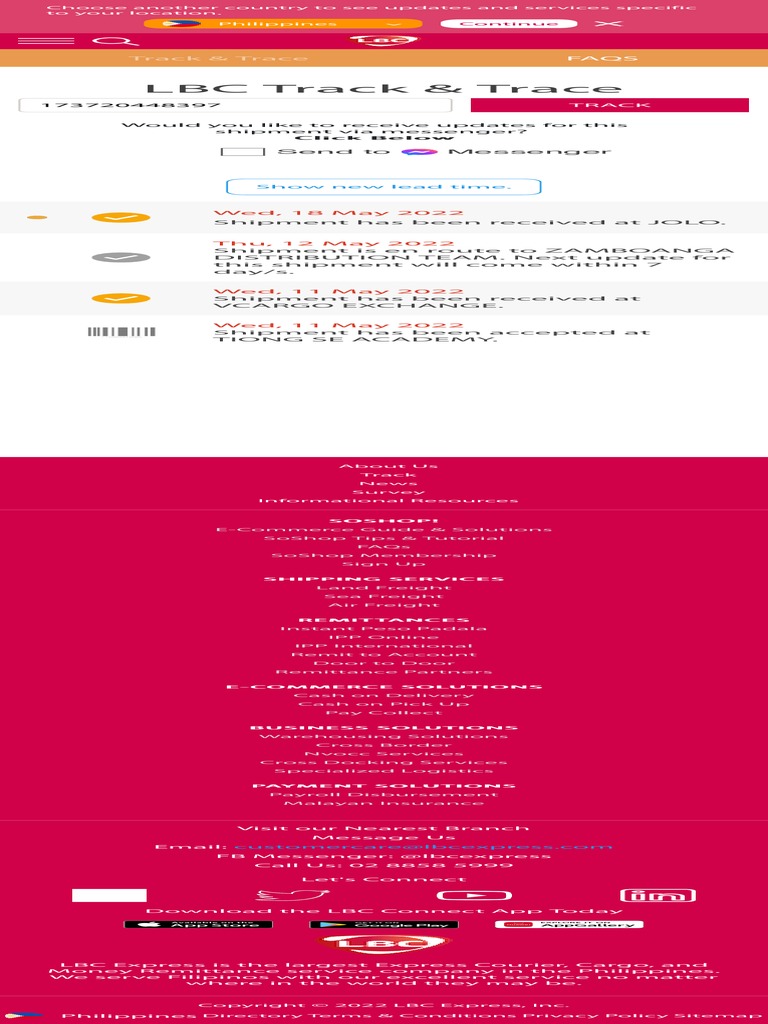 Track and Trace Your Delivery Status | PDF | Courier | Cargo