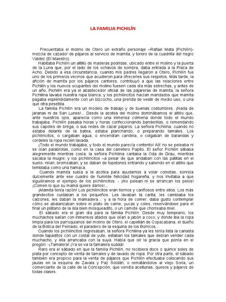 La Familia Pichilín | PDF