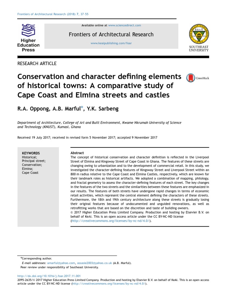 Conservation and Character Defining Elements of Historic 2018 Frontiers ...