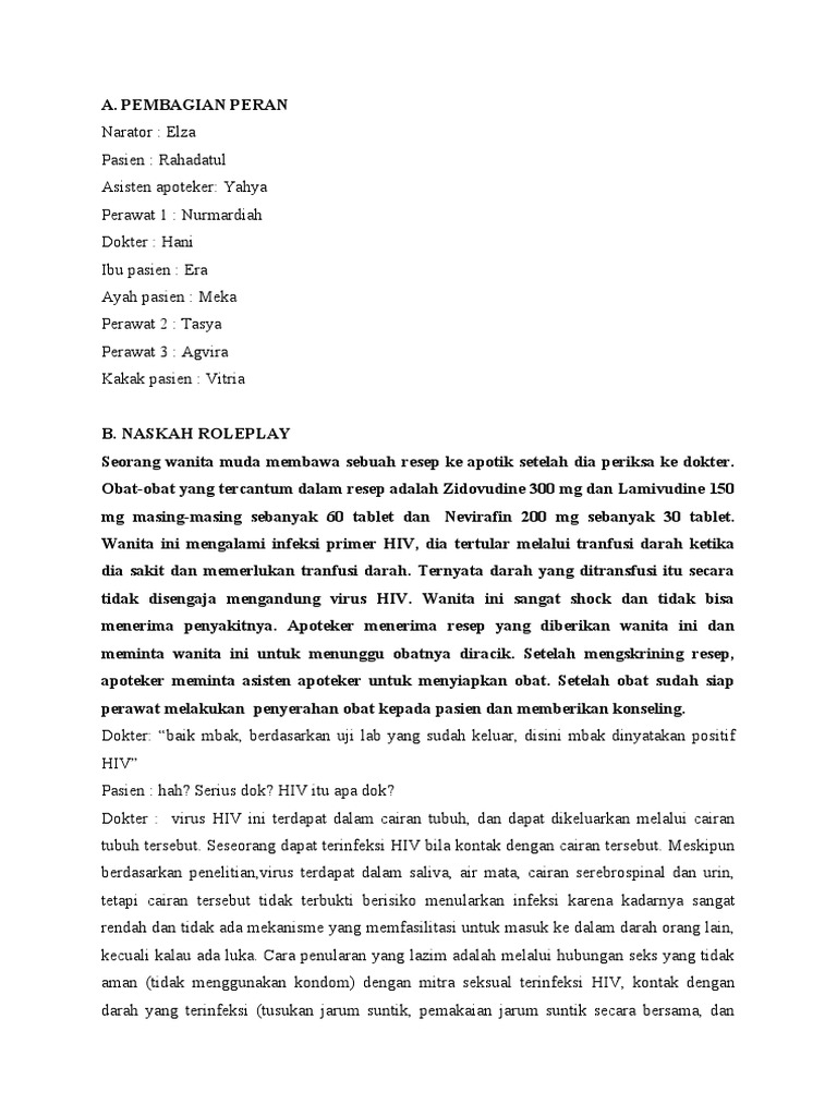 NASKAH ROLEPLAY Fix | PDF