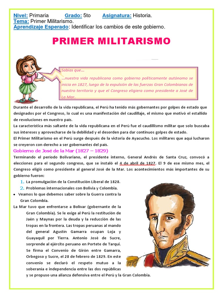 Primer Militarismo | PDF | Perú | América del Sur