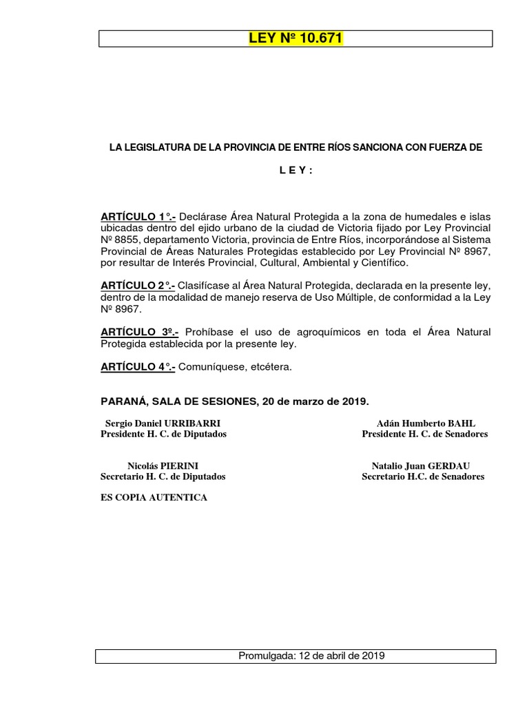Ley de Área Natural Protegida en Victoria | PDF