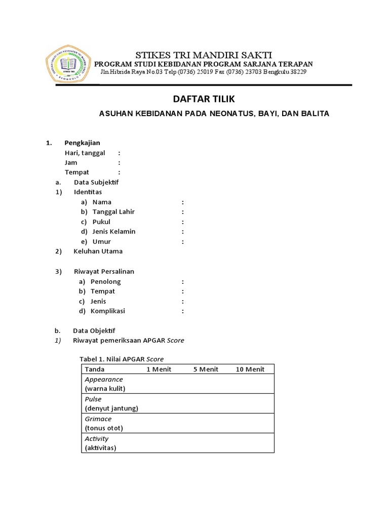 Soap ASUHAN KEBIDANAN PADA NEONATUS | PDF