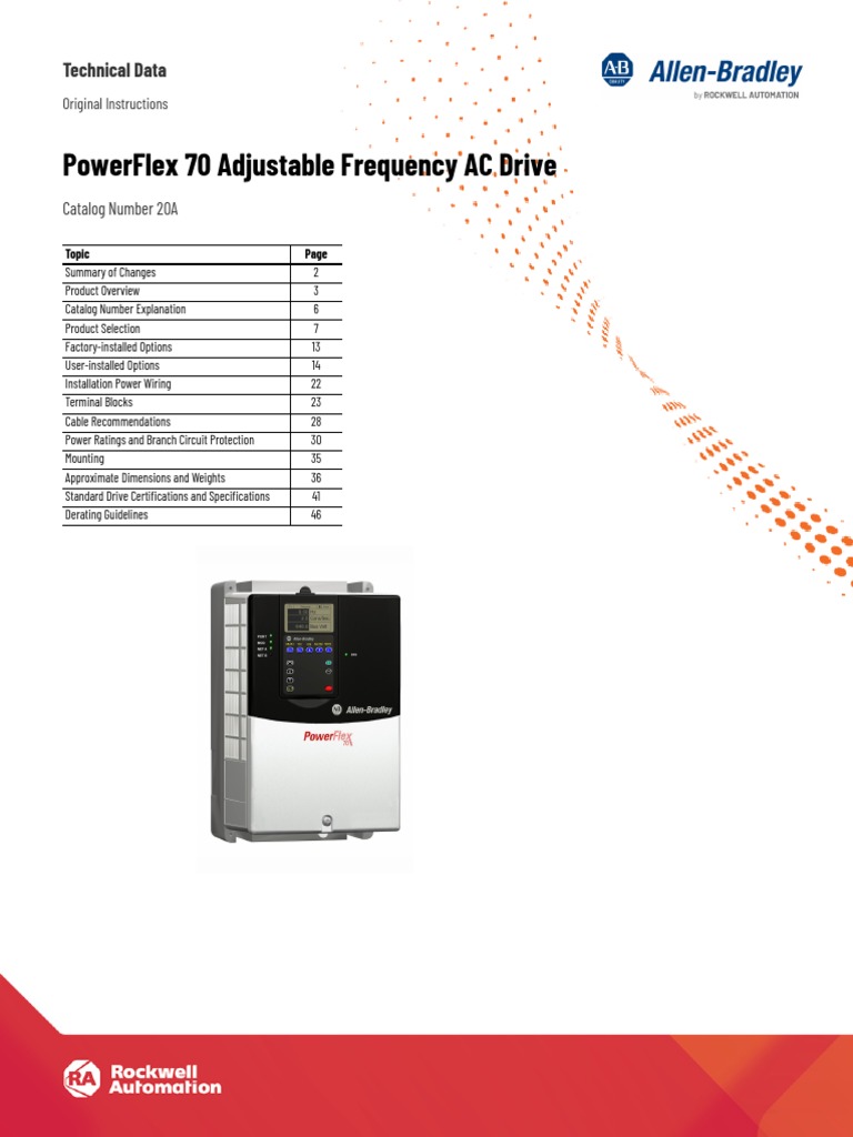 Manual PowerFlex 70 (Tabela de Resistor) | PDF | Computer Network | Alternating Current