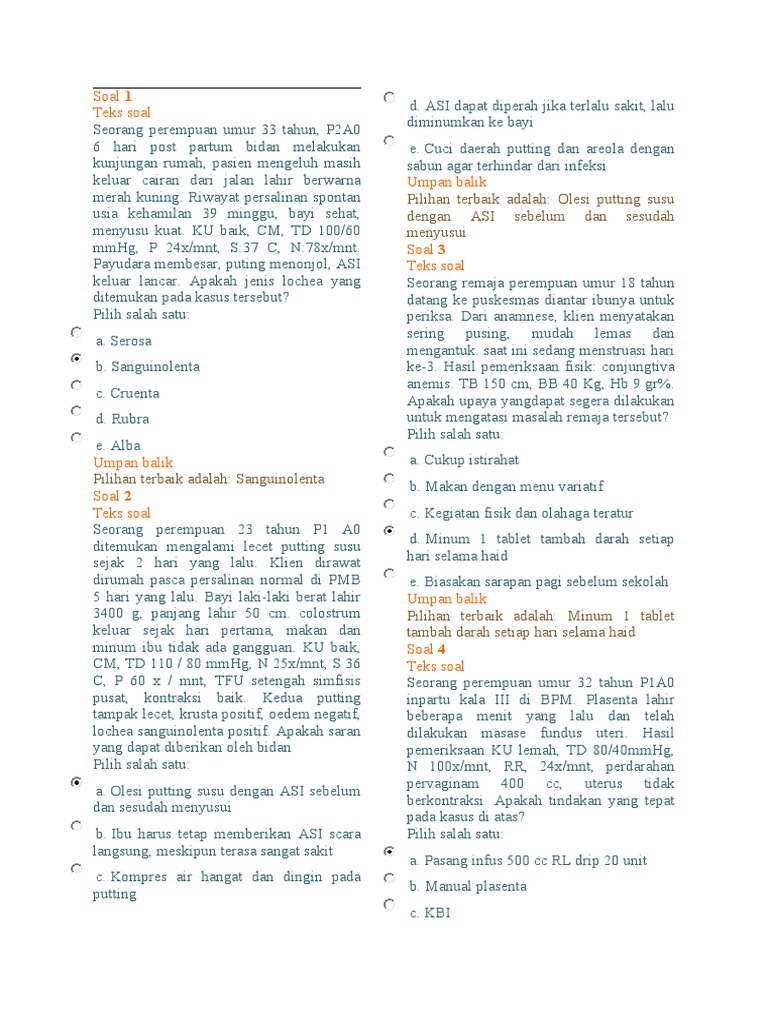 Soal Ukom Hari k5 | PDF