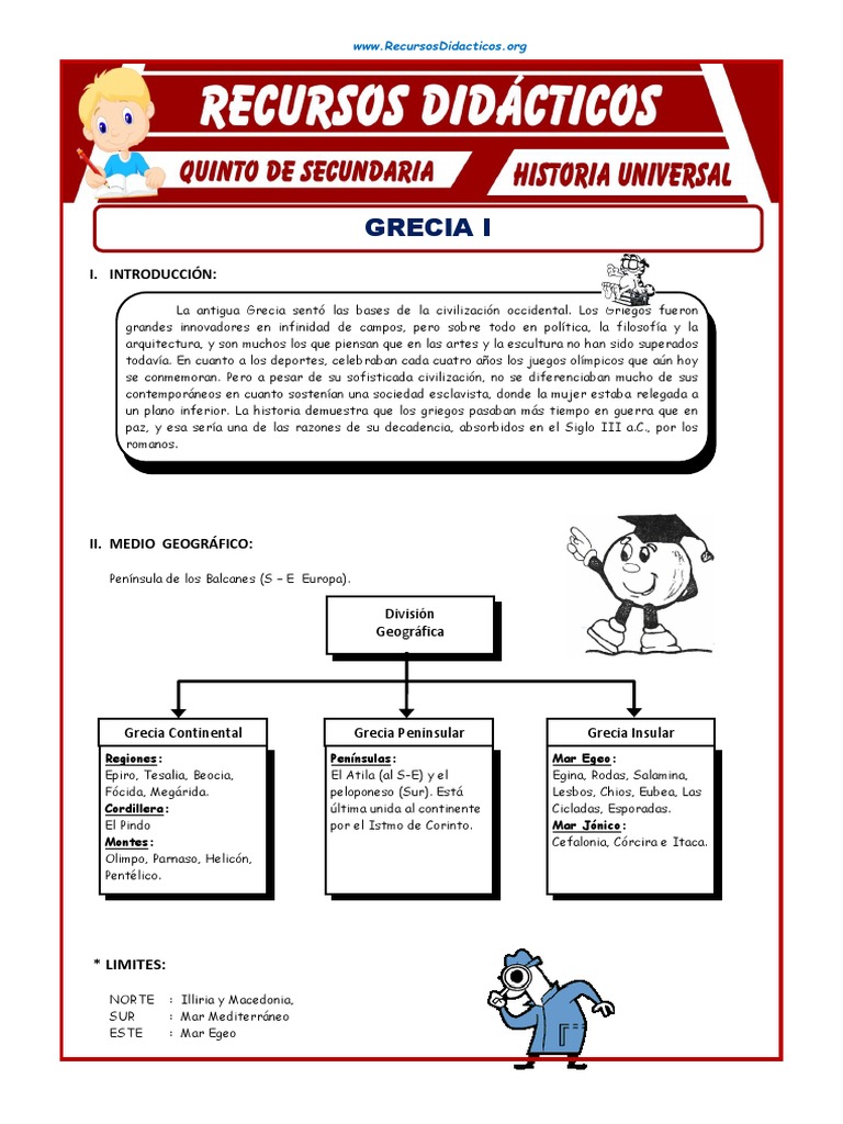 Grecia Resumen I para Quinto Grado de Secundaria | PDF | Esparta | Antigua Grecia