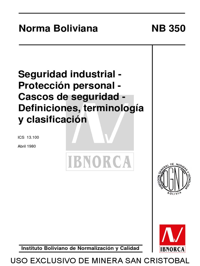 NB 350 - 1980 - MSC | PDF | Bolivia | Justicia