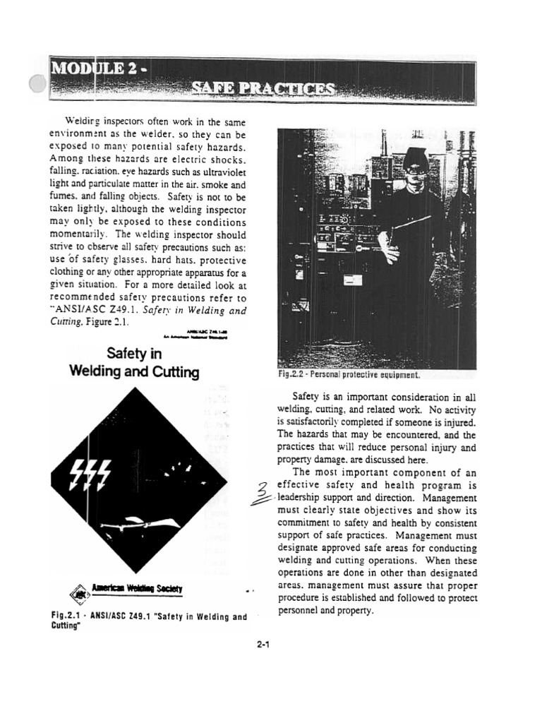 Module 2 - Safe Practices | PDF | Welding | Construction