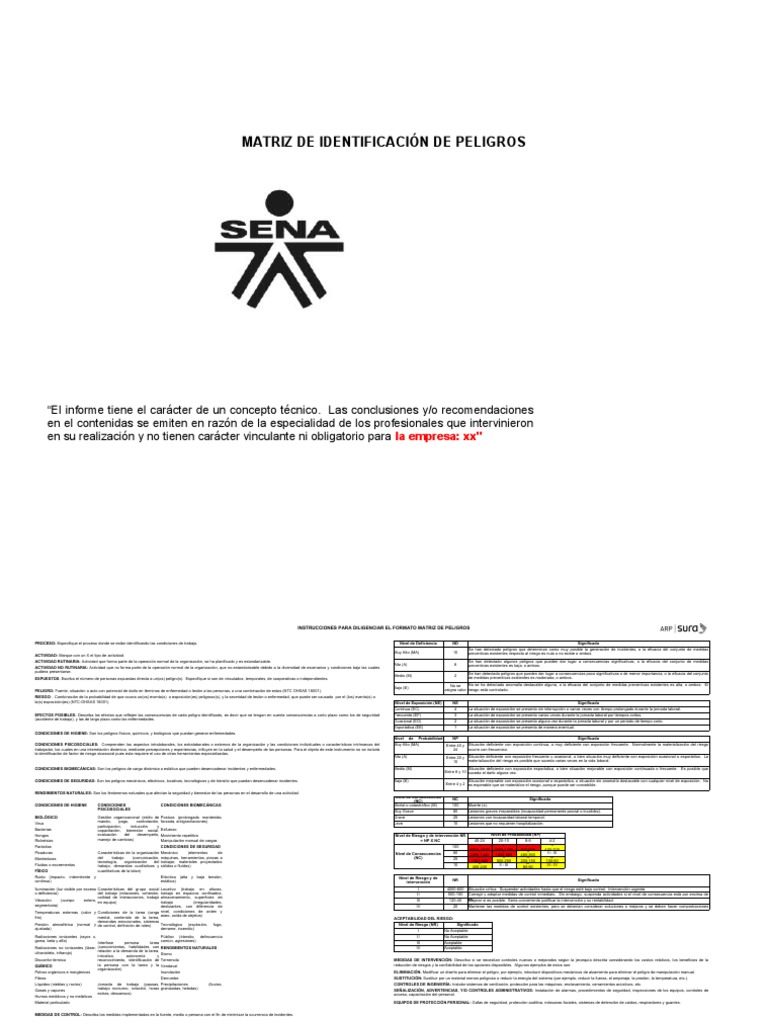 2-Matriz de Trabajo | PDF | Riesgo | Temperatura
