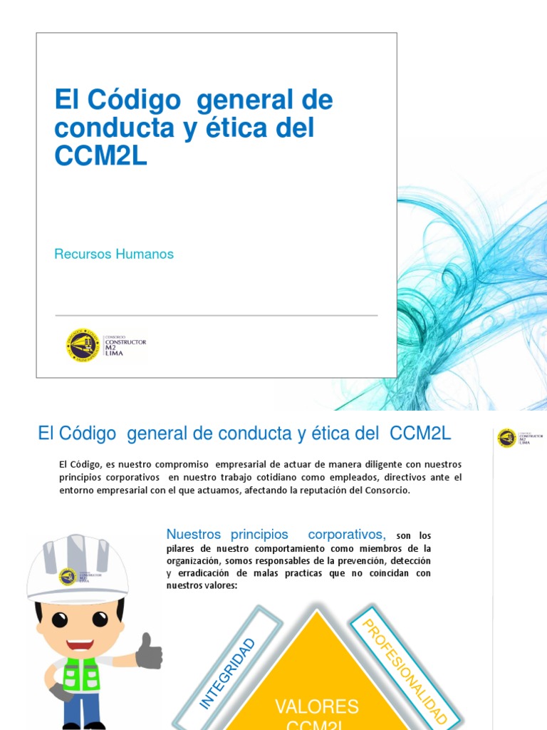 Codigo de Conducta Consorcio Constructor M2 Lima | PDF | Comportamiento | Igualdad de género