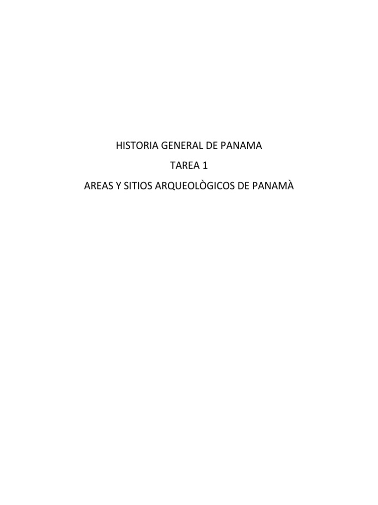 Sitios Arqueológicos en Panamá | PDF | Panamá | Arqueología