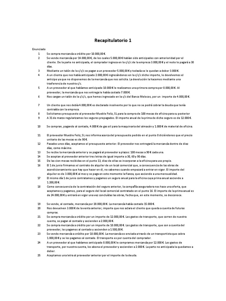 UD 4 - Enunciados Ejercicios Recapitulatorios | PDF | Presupuesto | Seguro