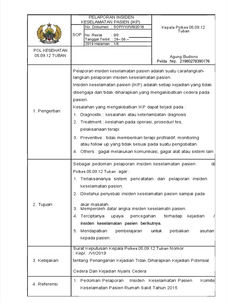 3183 Sop Pelaporan Ikp | PDF