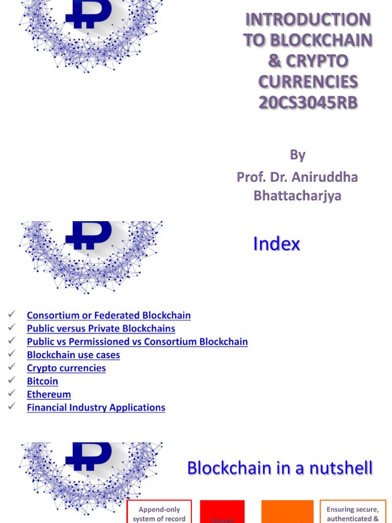 Lecture 19 and 20 by ABhattacharjya | PDF | Bitcoin | Cryptocurrency