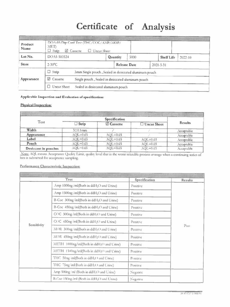 IID-1027 Surestep Drug Screen Card I DOA5-510524 | PDF | Mdma | Drogas