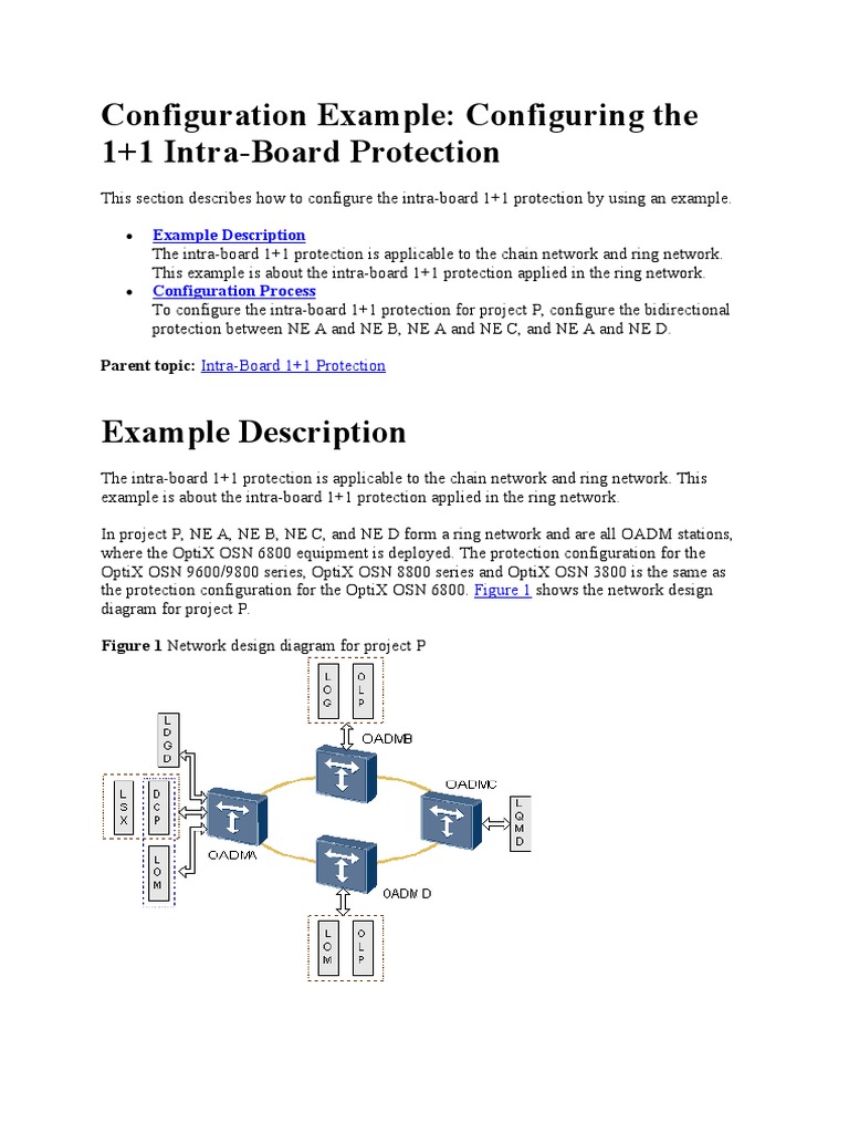 Configure 1+1 Intra-Board Protection in Ring Network | PDF | Dialog Box ...