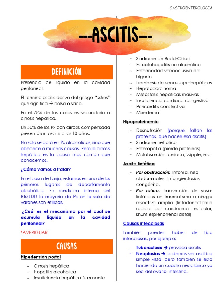 ASCITIS | PDF | Cirrosis | Especialidades Medicas