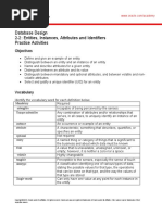 Oracle Academy - Database Design 2 Practice Activities - Answers | PDF | Databases | Computing