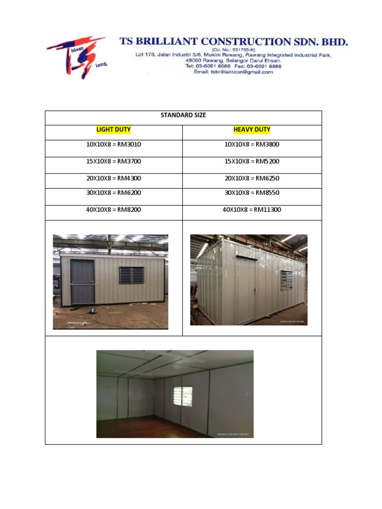 Cabin Price NEW | PDF | Building Materials | Building Engineering