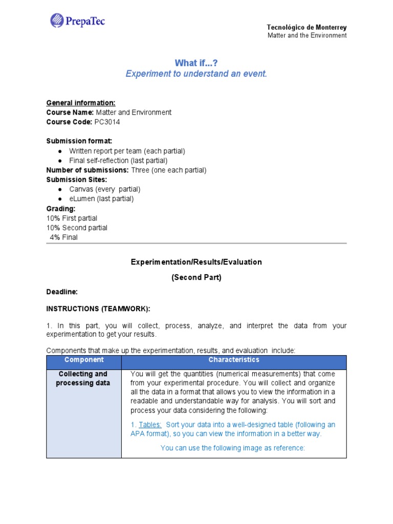 Analyzing Experimental Data and Drawing Conclusions from an Experiment on Matter and the ...