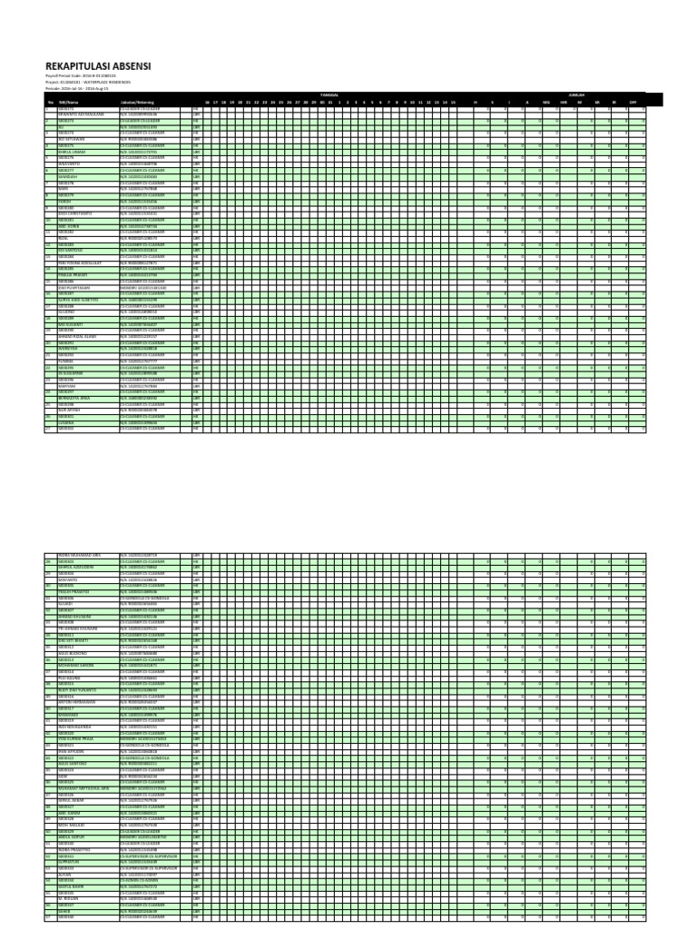 Timesheet-2016-8-011060101 WATERPLACE | PDF