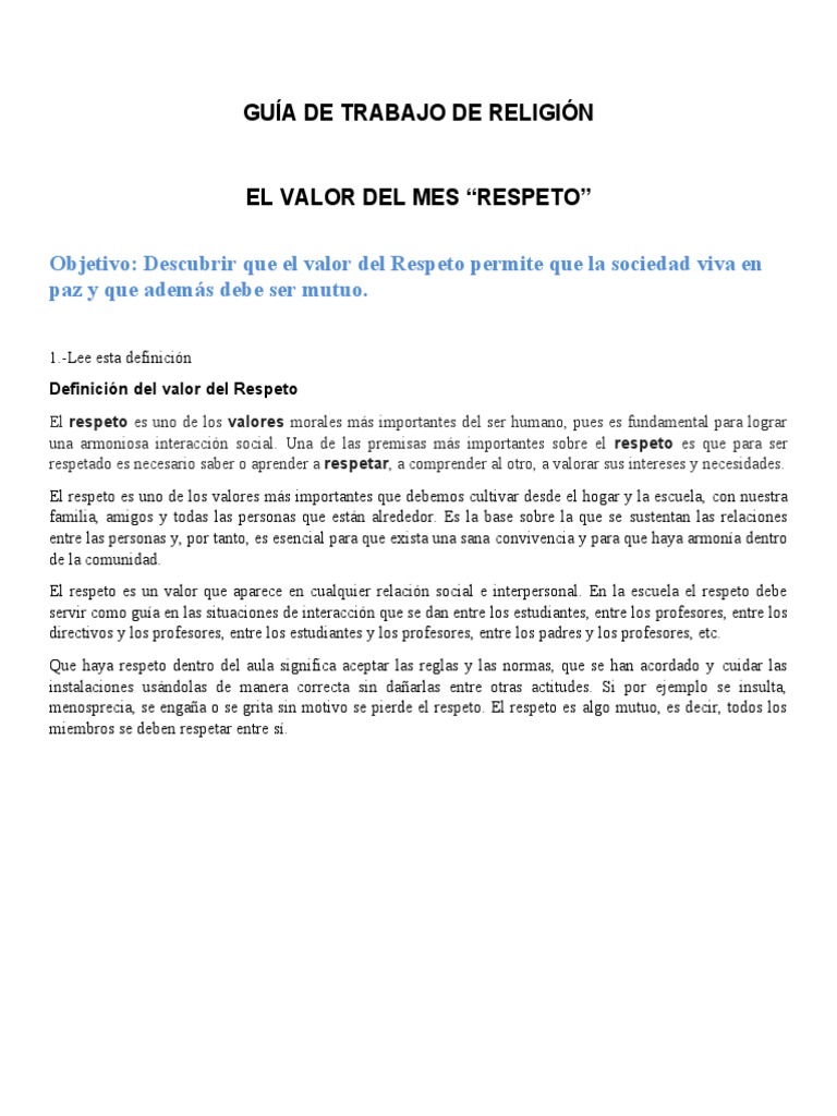 Guia Del Respeto Pdf