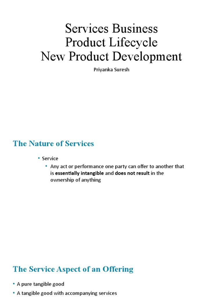 Session 7 & 8 - Services Business | PDF | Profit (Economics) | New Product Development