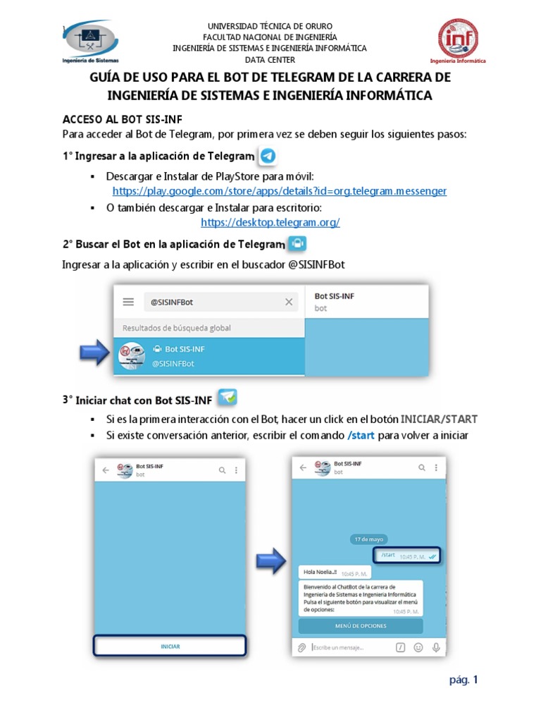 Guia Bot de Telegram SIS-INF | PDF | Internet Bot | Moodle