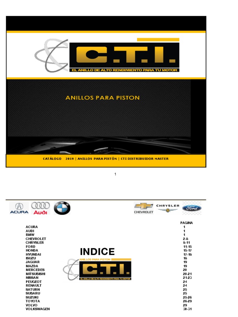 Cti Anillos 2019 | PDF | Vehículo de motor | Sedanes