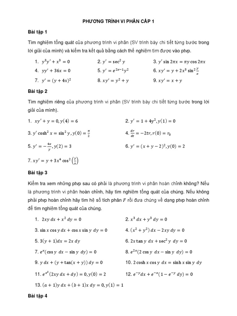 BÀI TẬP PTVP CẤP 1 | PDF