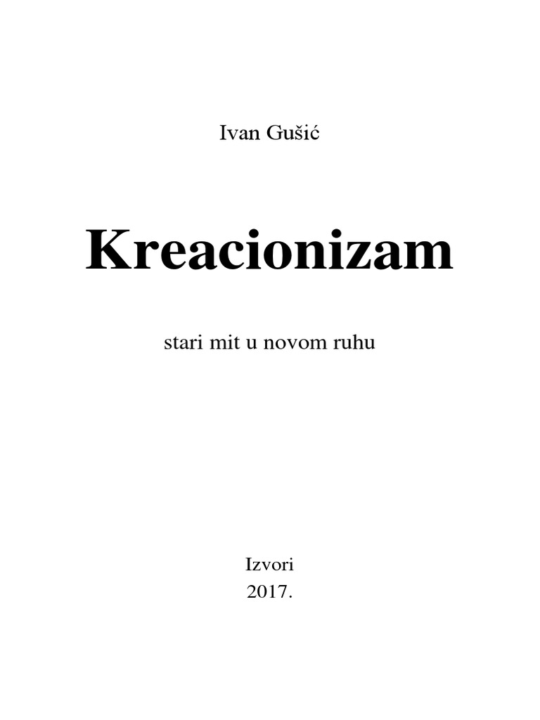 Ivan Gusic - Kreacionizam | PDF