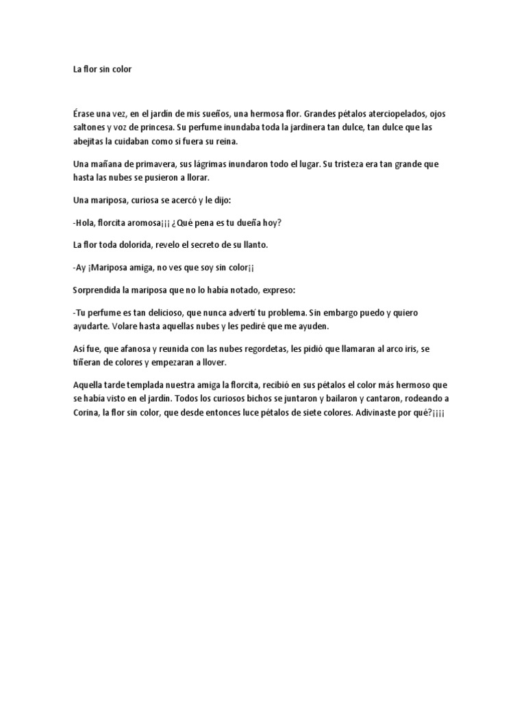 La Flor Sin Color | PDF