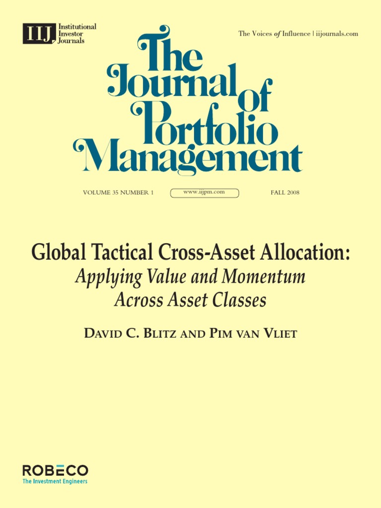 Global Tactical Cross-Asset Allocation - Applying Value and Momentum ...