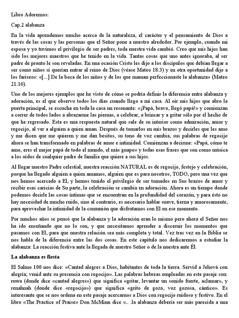 Cap.2 Libro Adoremos | Descargar gratis PDF | Salmos | Jesús
