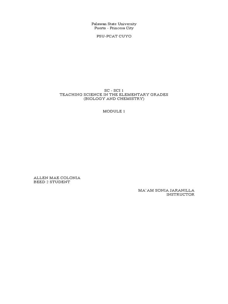 Module 1 | PDF | Learning | Science