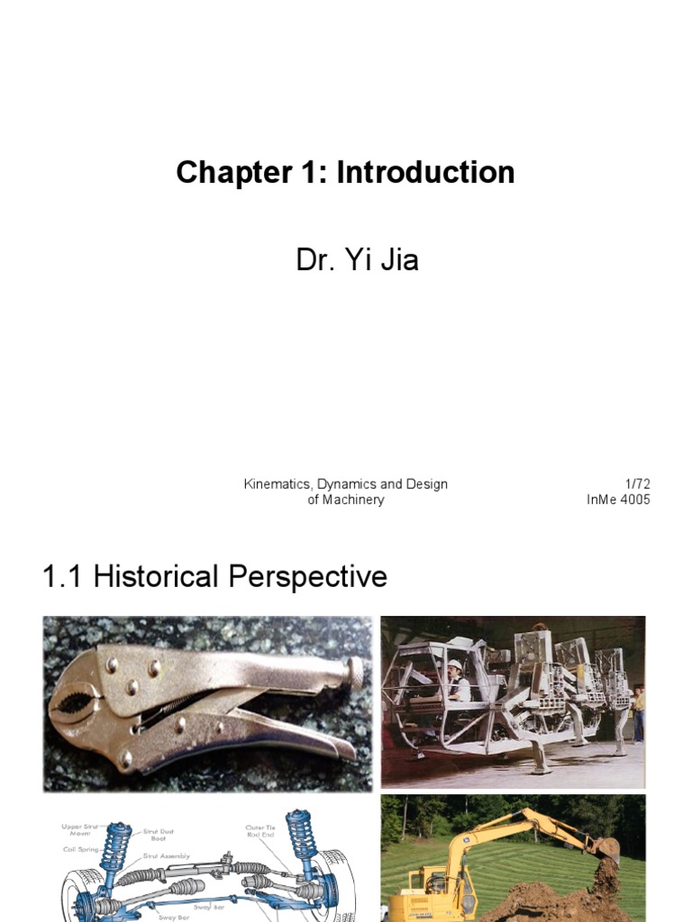 Mechanism Design Chapter 1 - Fall 2020 | PDF | Machines | Kinematics