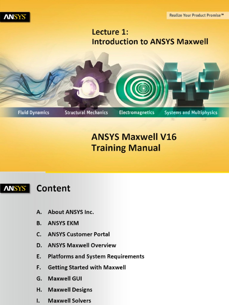 ANSYS Maxwell V16 Training Manual - PDF | PDF