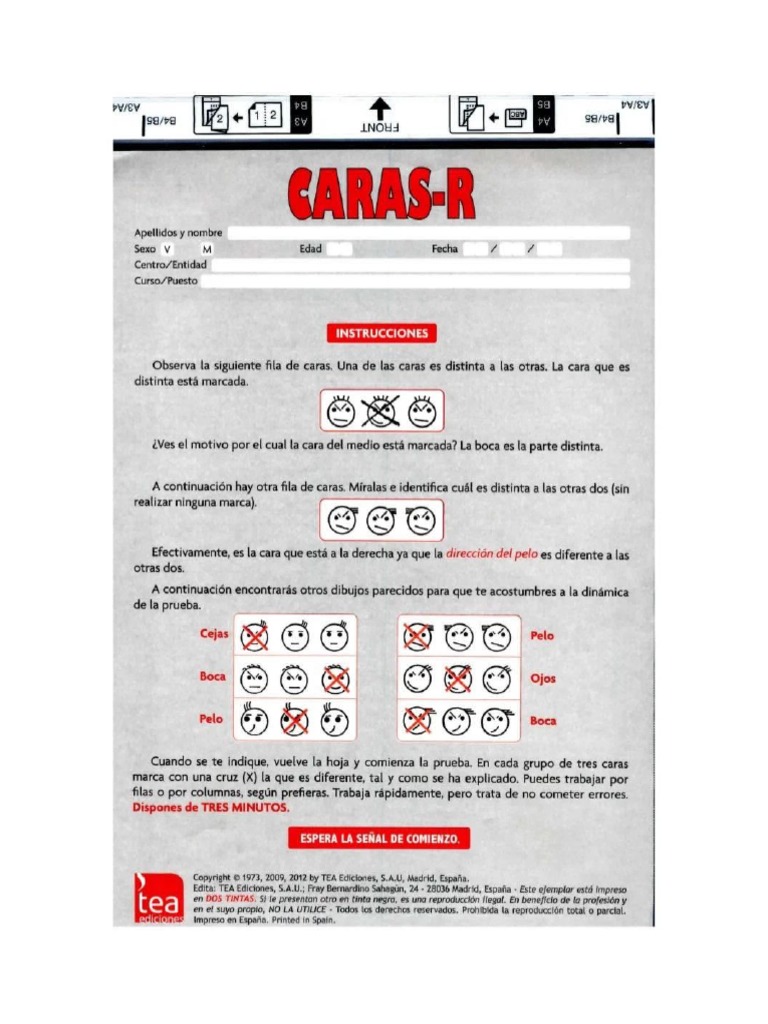 Caras R TEST | PDF