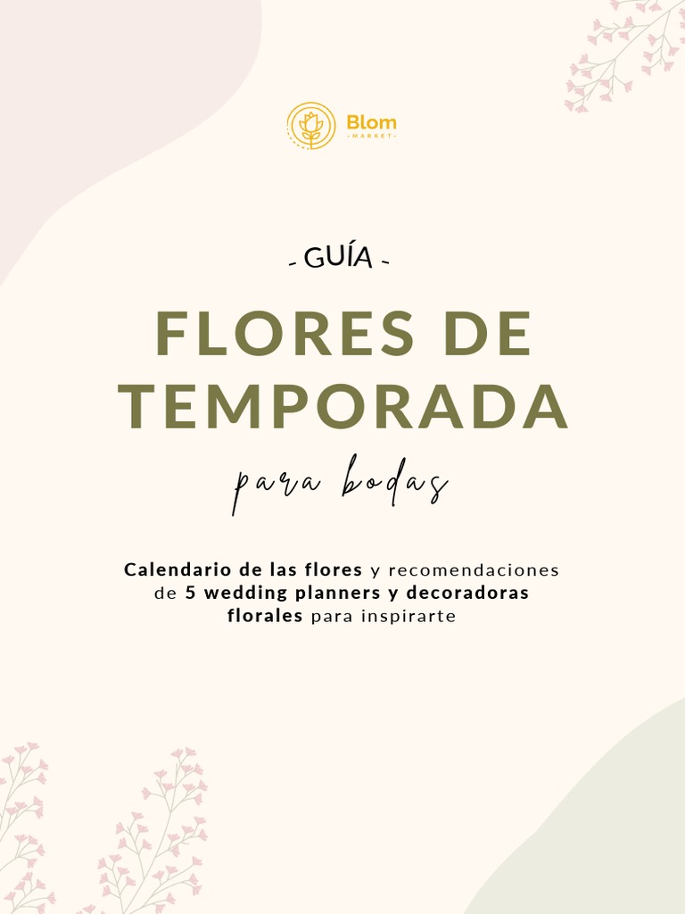 Guía Flores de Temporada para Bodas - Blom Market | PDF | Plantas