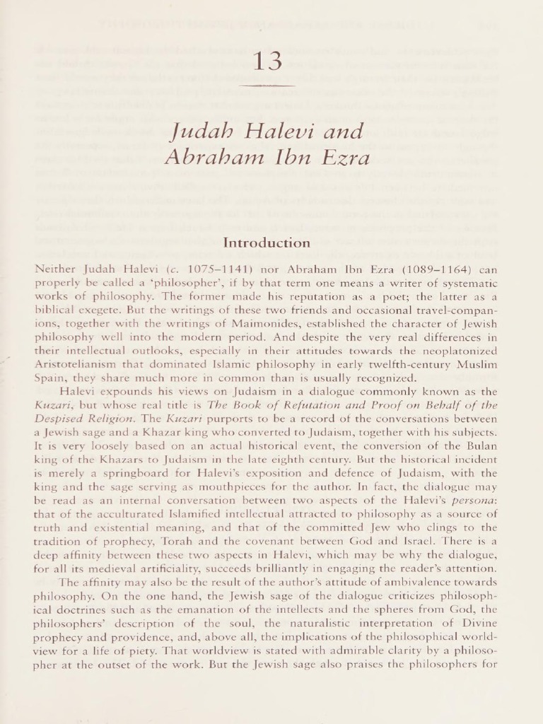 Halevi & Ibn Ezra, KUZARI & Exodus (Kogan) | PDF