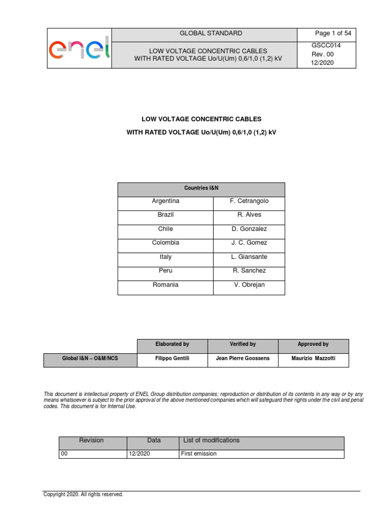 GSCC014 LV - Concentric Cables Rev 0 | PDF | Insulator (Electricity ...