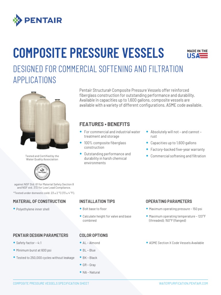 Tanques Structural PENTAIR | PDF | Mechanical Engineering | Materials