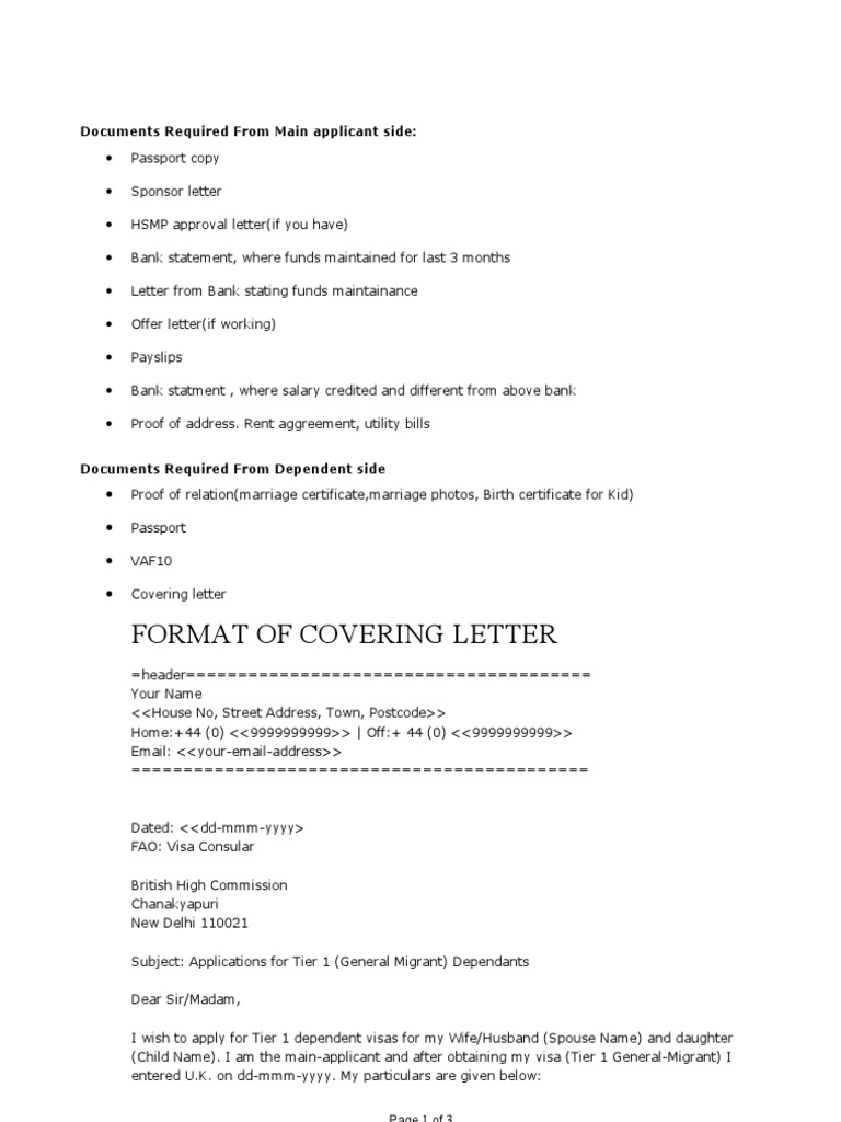 UK Dependent Visa Application Guide | PDF | Fee | Travel Visa