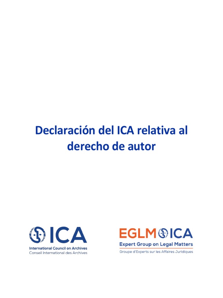 Copyright Declaration Ica Spa | PDF | Autor | Propiedad intelectual