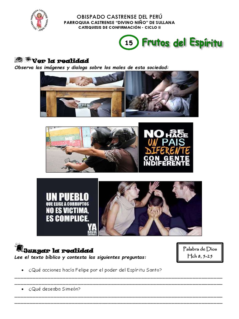 Sesion 15 Frutos Del Espiritu | PDF | Amor | espíritu Santo