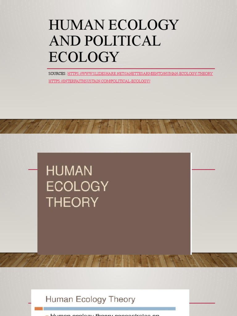 POWERPOINT3 - Human Ecology and Politics | PDF | Ecology | Resource