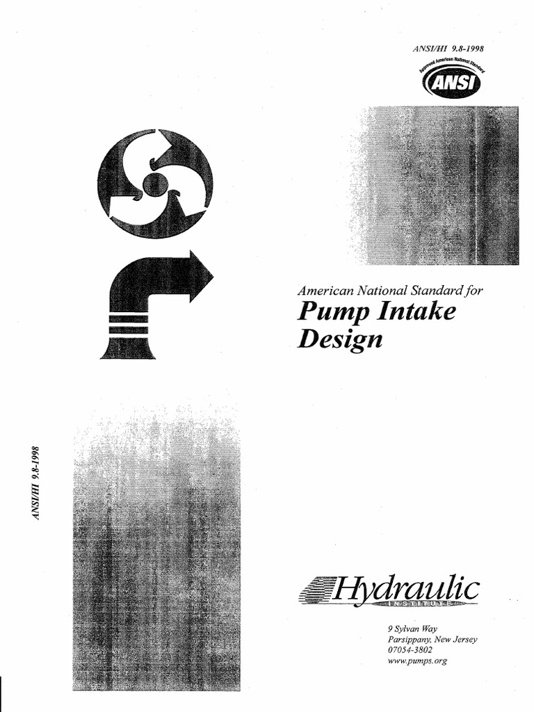 Pump Intake Design - ANSI | PDF | Pump | Liquids